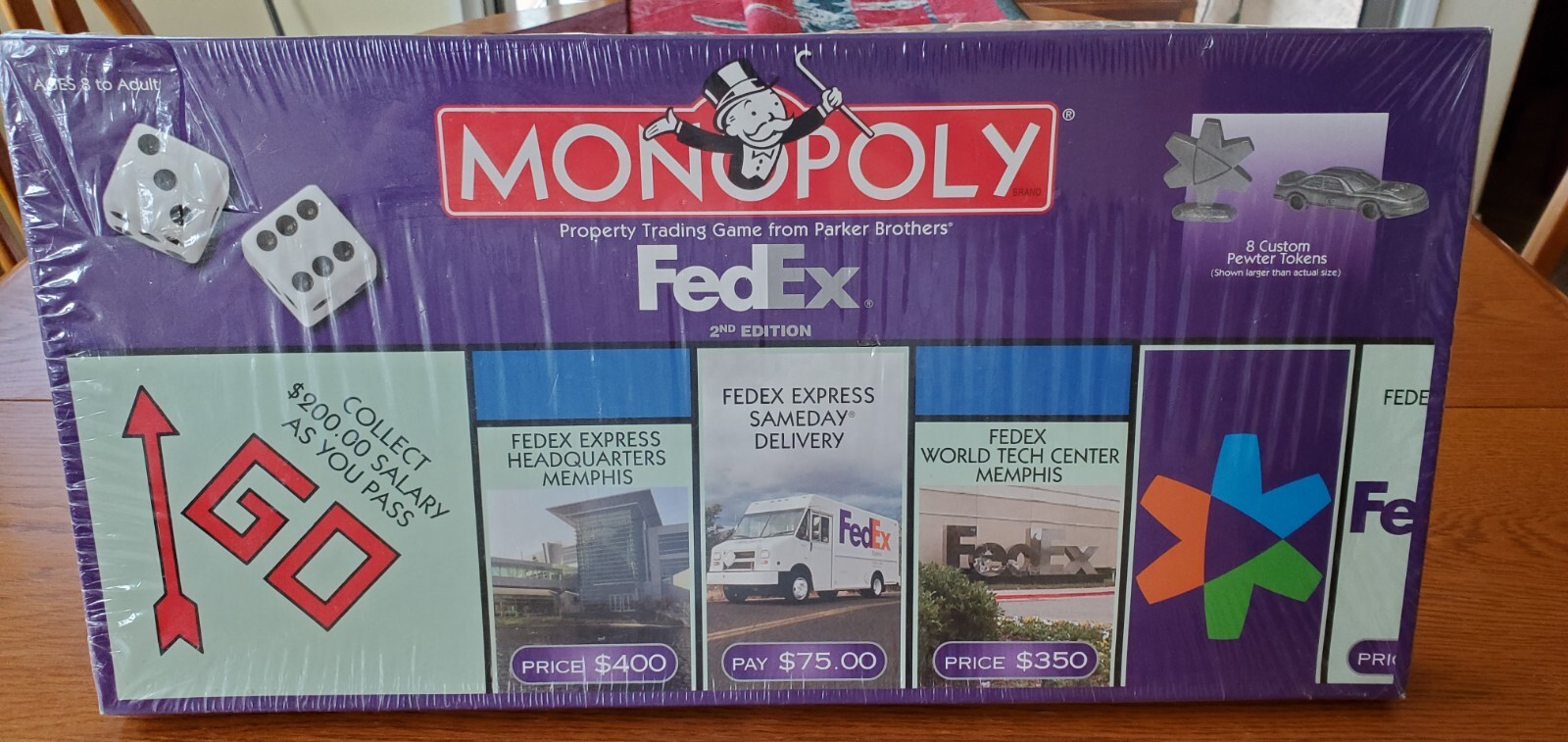 Monopoly FedEx Edition Board Game. New Sealed. 2005. 8 Collectable ...
