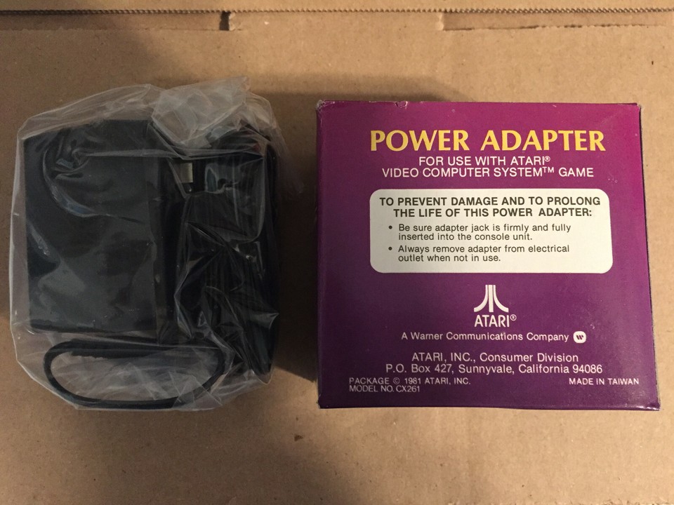 2600 POWER SUPPLY AC Adapter Plug Orig Atari New Purple | eBay