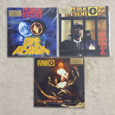 Lot of 3 Vinyl Records by Public Enemy. Simply Vinyl 180g Releases. New ...