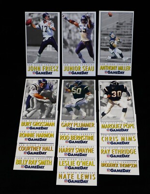 1992 16ct San Diego Chargers Team Set GameDay Cards | eBay