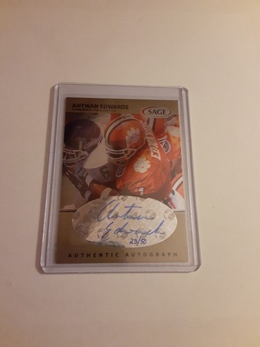 1999 SAGE Antwan Edwards #A16 Platinum Rookie Authentic Autograph /50 ...