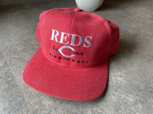 Vintage Cincinnati Reds Snapback Hat Red MLB Licensed Cap Embroidered ...