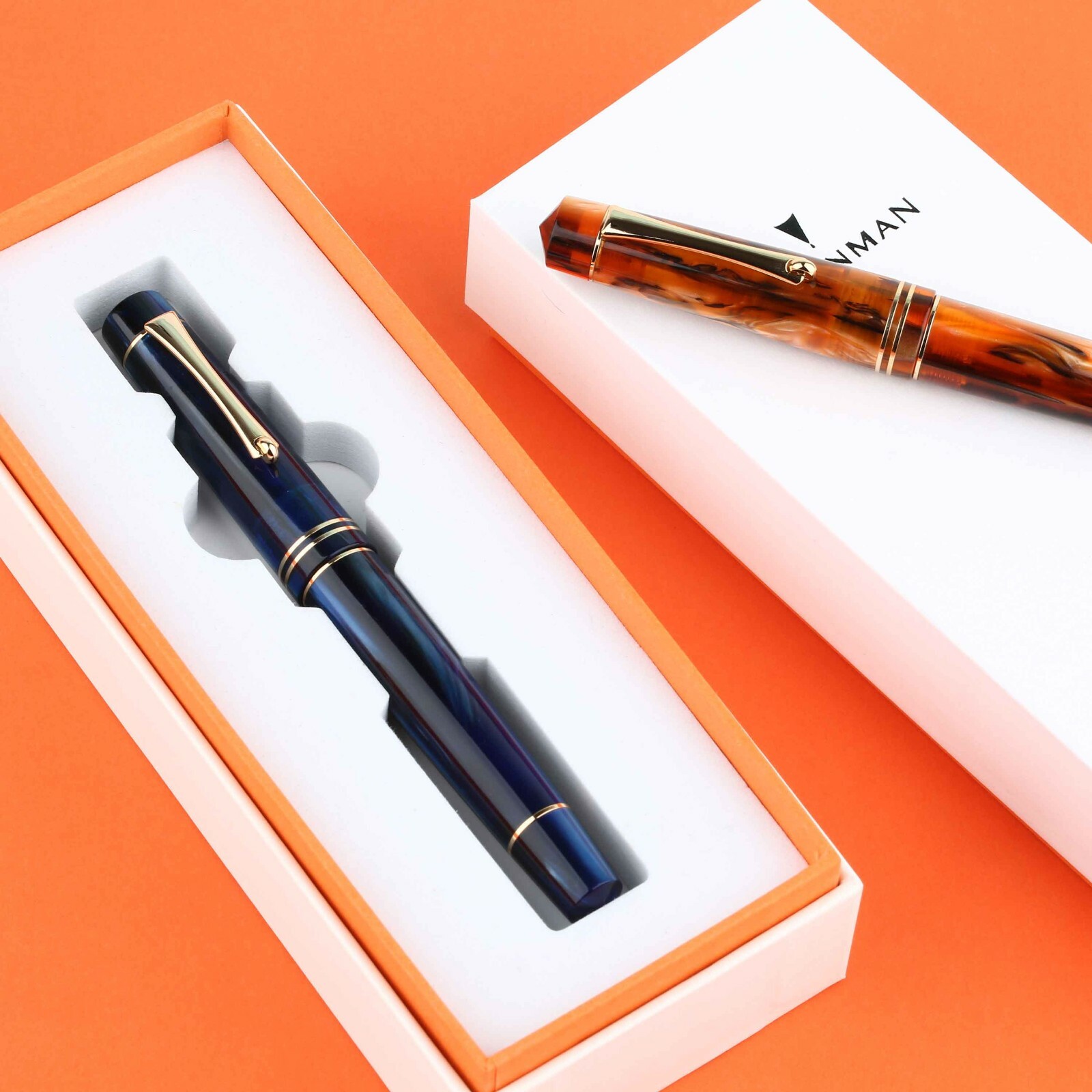 MAJOHN M800 Acrylic Resin Fountain Pen BOCK/Moonman F Nib Ink Pen ...