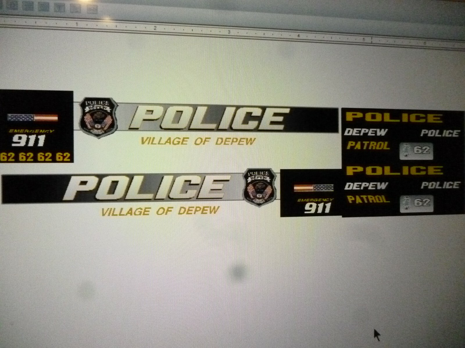 Village of Depew New York Police Vehicle Decals 1:24 | eBay