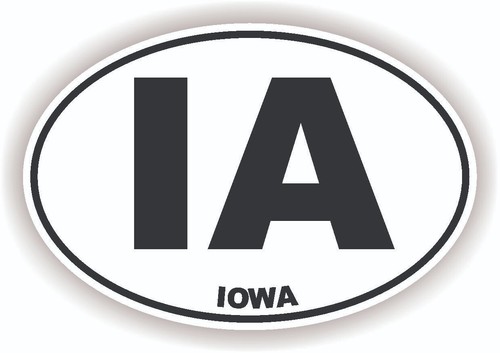 Iowa Oval Vinyl Decal Sticker State Car Diesel Truck Home IA USA ...