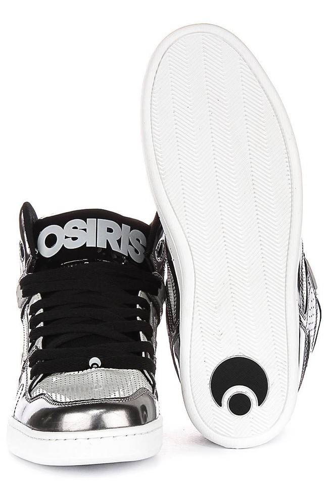 Osiris Nyc 83 CLK Supported Heel Midtop Skate Mens Trainer Silver UK 6 ...