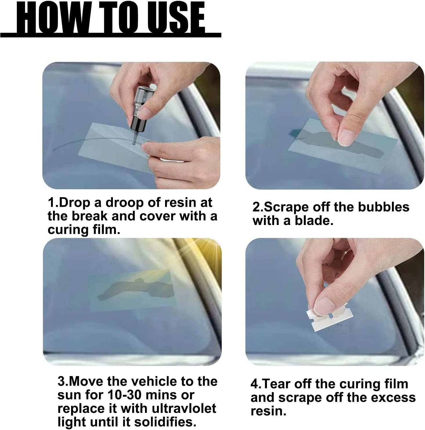 CrackFix Pro Windshield Repair Kit – Fix Chips & Cracks Fast | eBay