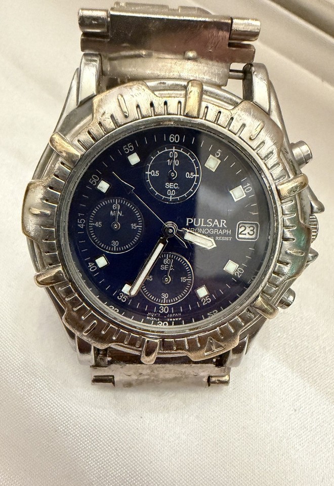 Vintage PULSAR (by Seiko) V657-X018 CHRONOGRAPH Watch | eBay
