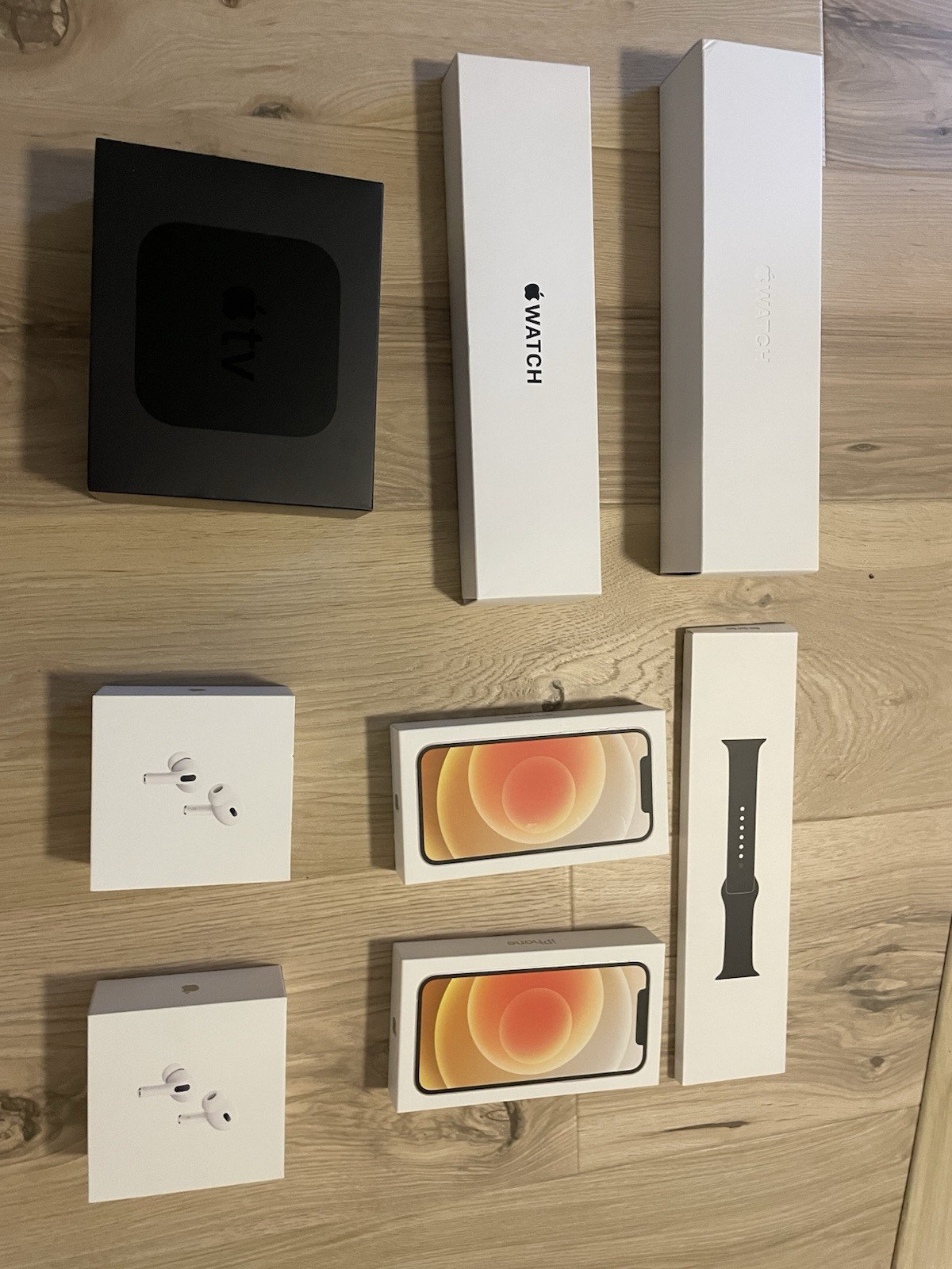 Assorted Empty Apple Boxes Including iPhone 12, AirPods Pro, Watch And ...