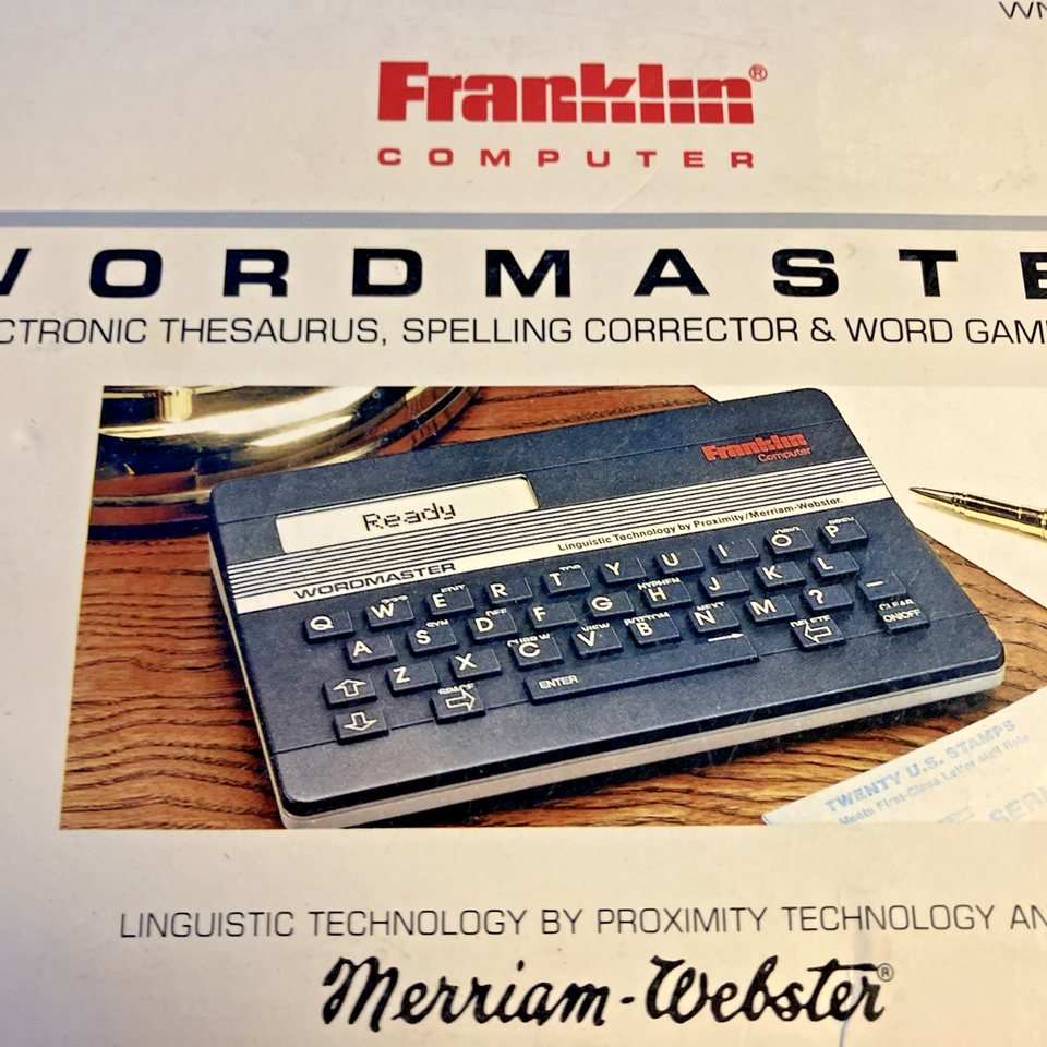 Franklin Word Master Wordmaster Deluxe Dictionary Thesaurus game WM ...