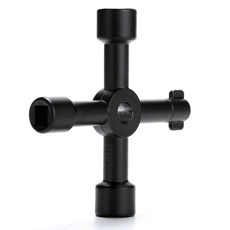 4 Way Multi-function Universal Cross Key Zinc Alloy Plumber Electrician ...