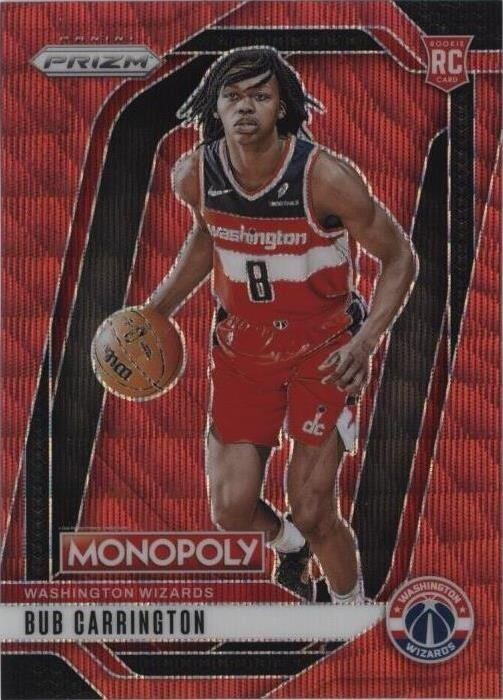 2024-25 Panini Prizm Monopoly - Bub Carrington #87 Ruby Wave Prizm (RC) for sale online | eBay