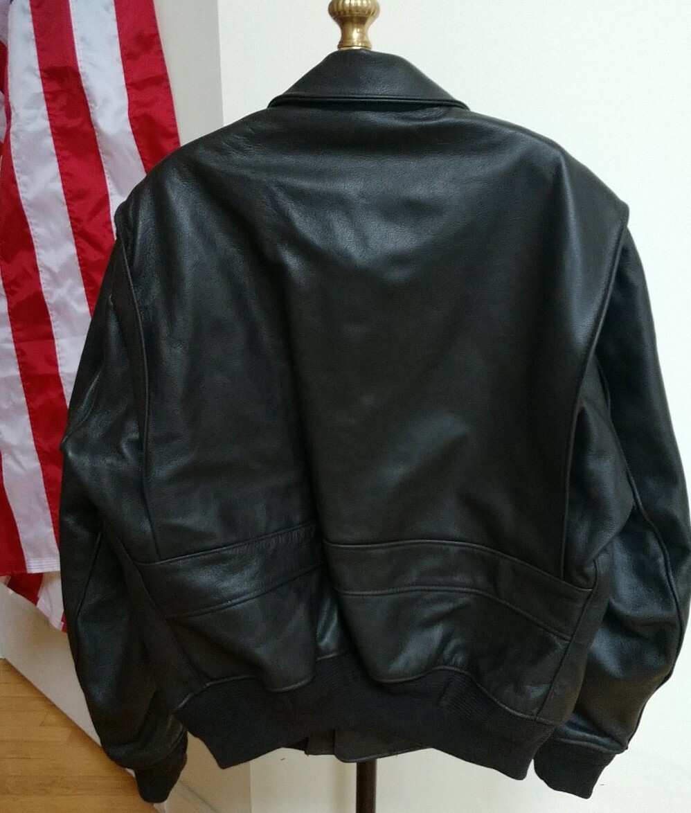 NEW VF IMAGEWEAR BORDER PATROL BOMBER FLIGHT GOATSKIN LEATHER JACKET 46 ...