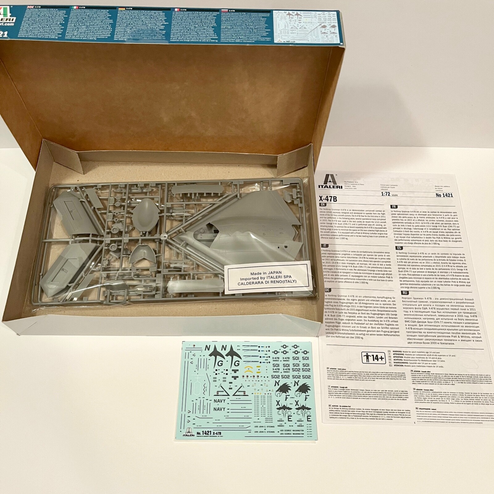 Italeri 1:72 X-47B Unmanned Combat Aircraft System Model Kit #1421 | eBay