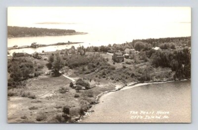 RPPC Orr's Island Maine The Pear House Aerial View Postcard | eBay