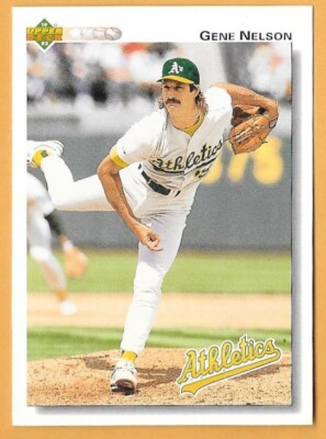 GENE NELSON OAKLAND ATHLETICS #508 - UPPER DECK NM-MT 1992 | eBay
