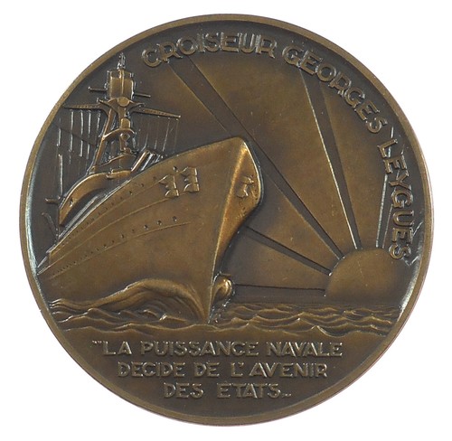 France Marine Nationale Lancement Du Croiseur Georges Leygues Bronze ...