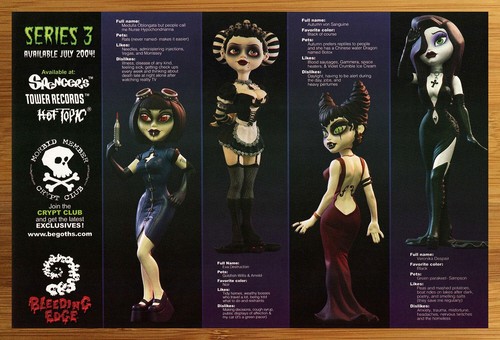 2004 Bleeding Edge Goths Figures Vintage Print Ad/Poster Toy Promo Pop ...
