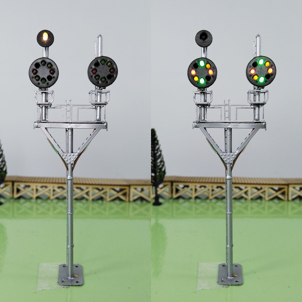 1 x HO scale model railroad tower CPL signal B&O goalpost with bracket ...