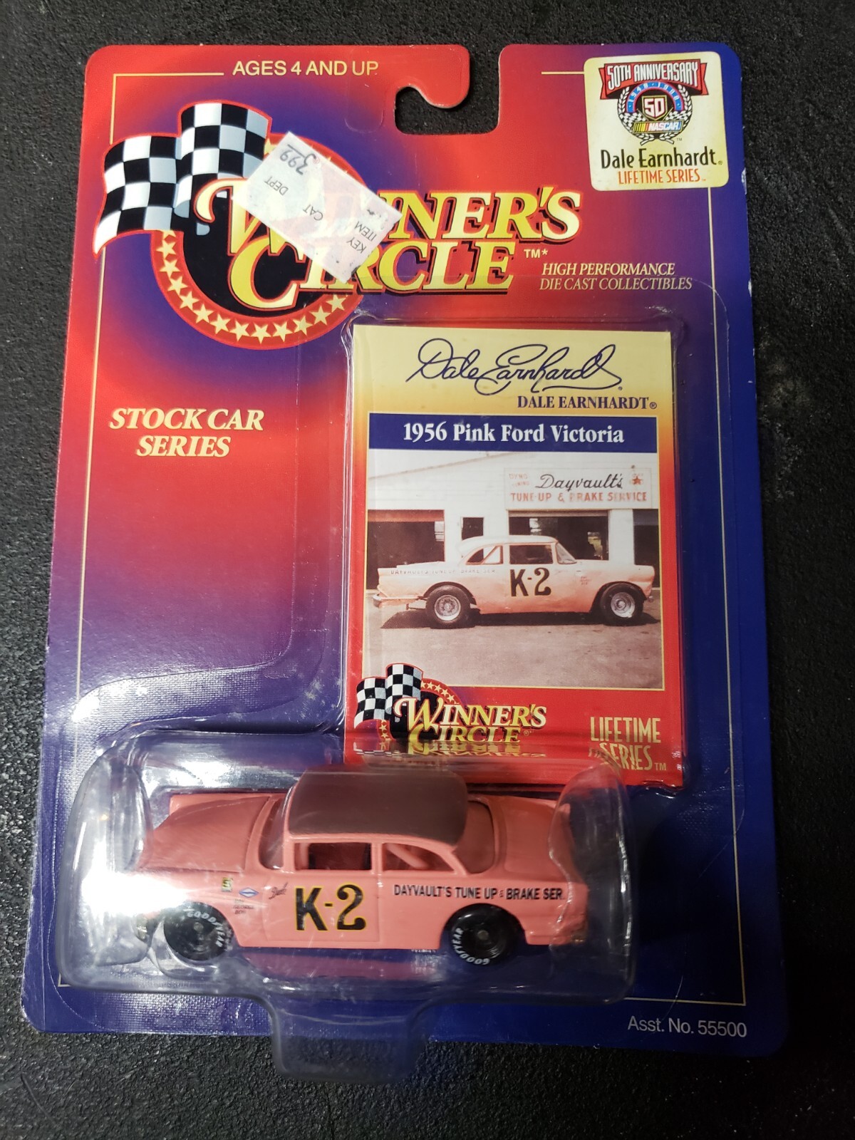 1998 Winners Circle Dale Earnhardt K-2 Pink Ford Falcon new on card ...