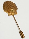 Vintage Miriam Haskell Gold Tone Seashell SHELL Stick Pin | eBay