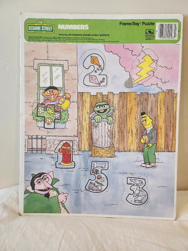 VTG Sesame Street The Count's Numbers Frame Tray Puzzle by CTW ...