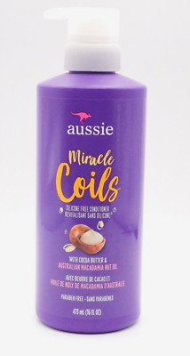 Aussie Miracle Coils Conditioner Cocoa Butter Silicon Paraben Free 16 ...
