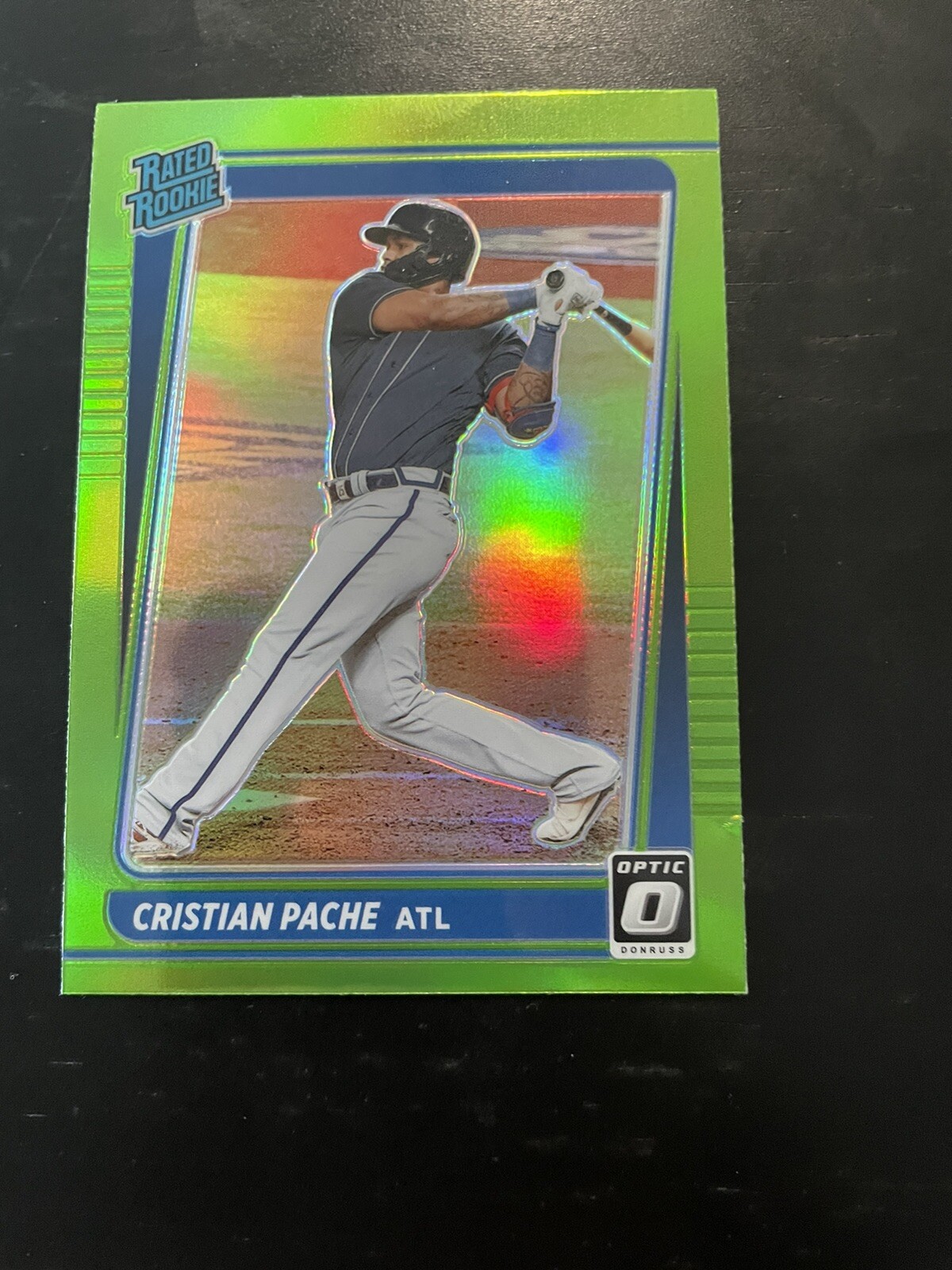 CHRISTIAN PACHE 2021 Donruss Optic Rated Rookie Lime Green Prizm MLB ...