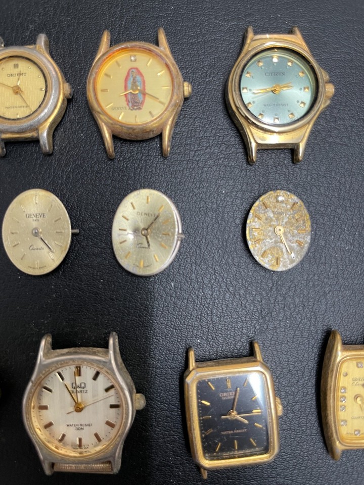 Lot of 24 Old Watches Dials Various Brands. Untested. For Parts Repair ...