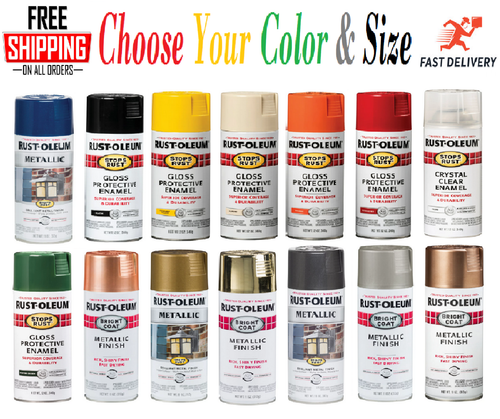 Gold, Rust-Oleum Stops Rust Bright Coat Metallic Spray , 11 oz. Choose ...