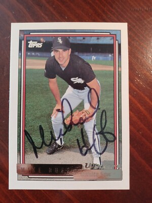 MIKE HUFF 1992 Topps Gold Winner #532 autographed signed card WHITE SOX ...