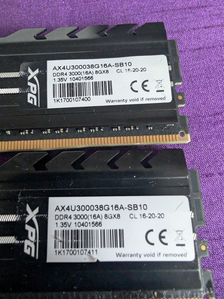 Adata XPG Gammix D10 16GB Memory Module 2x8GB DDR4 3000MHz Computer RAM ...