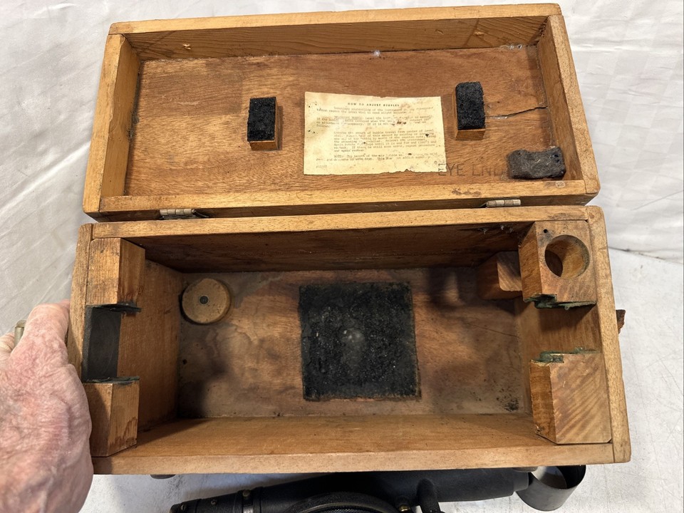 Vintage Berger Transit Level Model 1N-4174 Survey Scope With Wooden Box ...