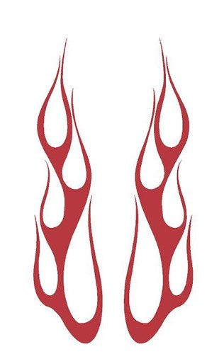 FLAME #97 DECAL VINYL GRAPHIC CAR TRUCK BLAZE SUV SEMI CROSS OVER FIRE ...