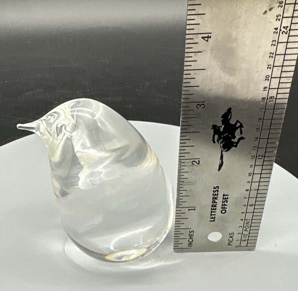 Steuben Glass Crystal 3" Sparrow Paperweight Art Signed Figurine Bird ...