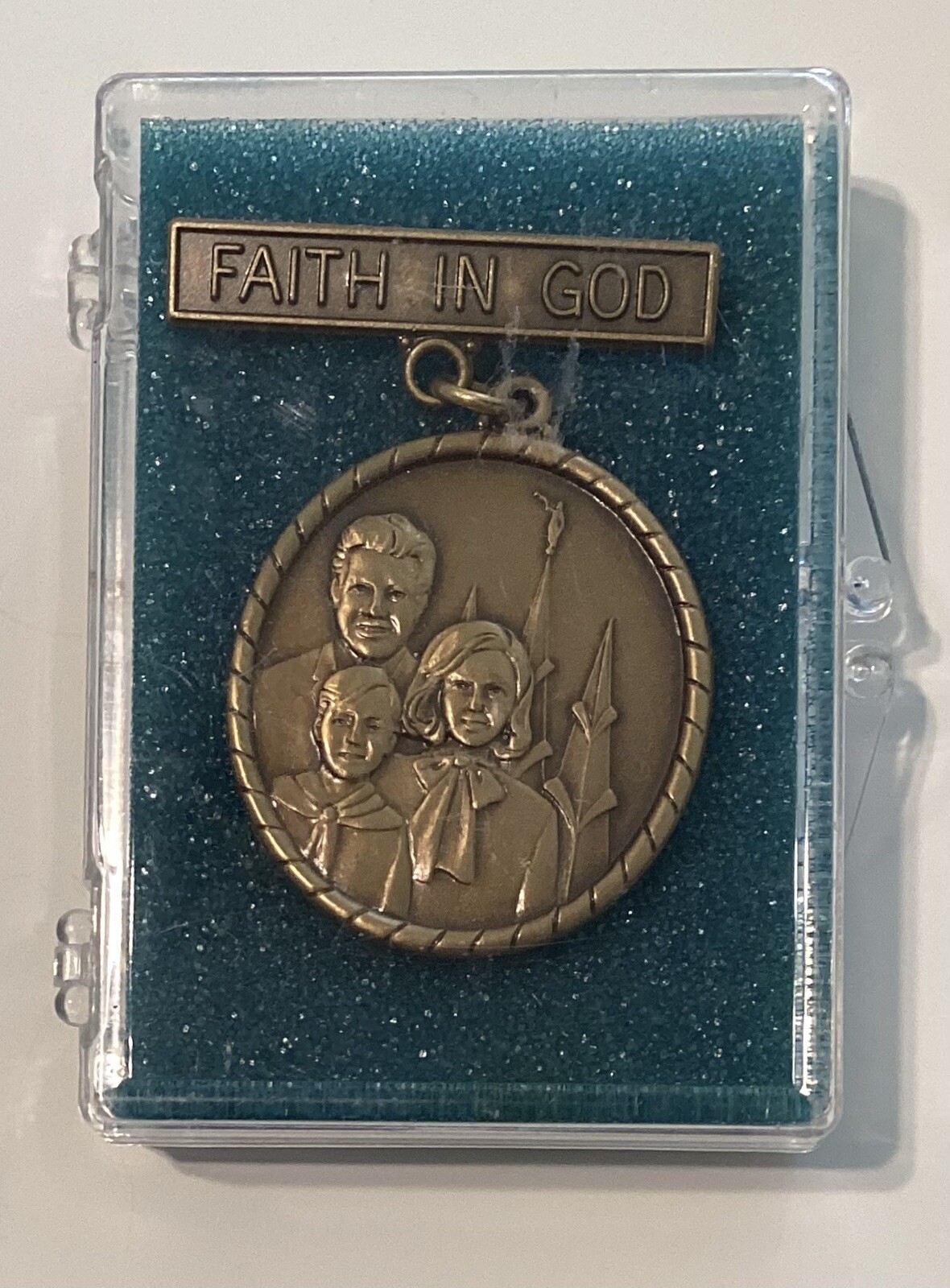LDS Faith In God Pin Temple Family Dad Mom Boy Scout Mormon Brass-Tone ...
