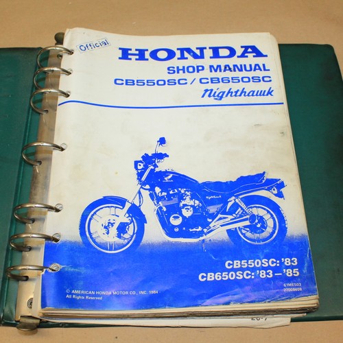 Honda CB550SC / CB650SC Factory Service Manual Repair Book OEM 61ME503 ...