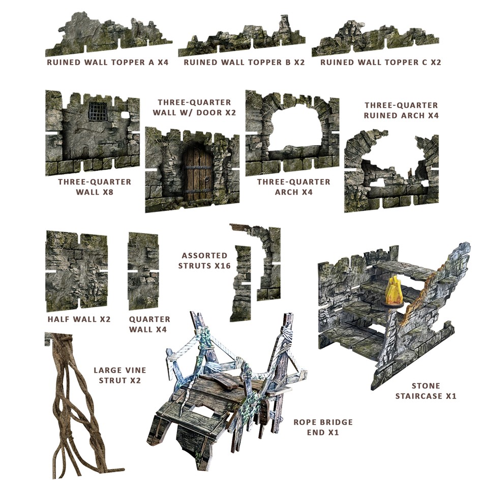 Fantasy Dungeon Terrain Core Set Battle Systems Scenery for Warhammer D ...