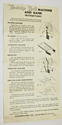Old Tootsie Roll Machine