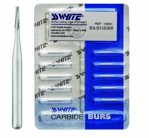 SS WHITE Dental Surgical Carbide Burs FG 703L Cross Cut Taper Fissure ...