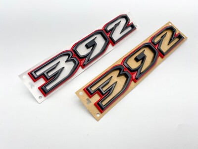 2021-2024 Jeep Wrangler 392 Black Red Hood Emblems X2 Custom ...