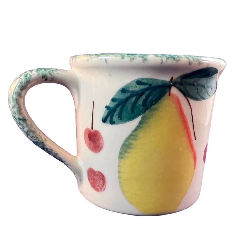 Hartstone Pottery Fruit Salad Coffee Mug Peach Pear Blueberries ...