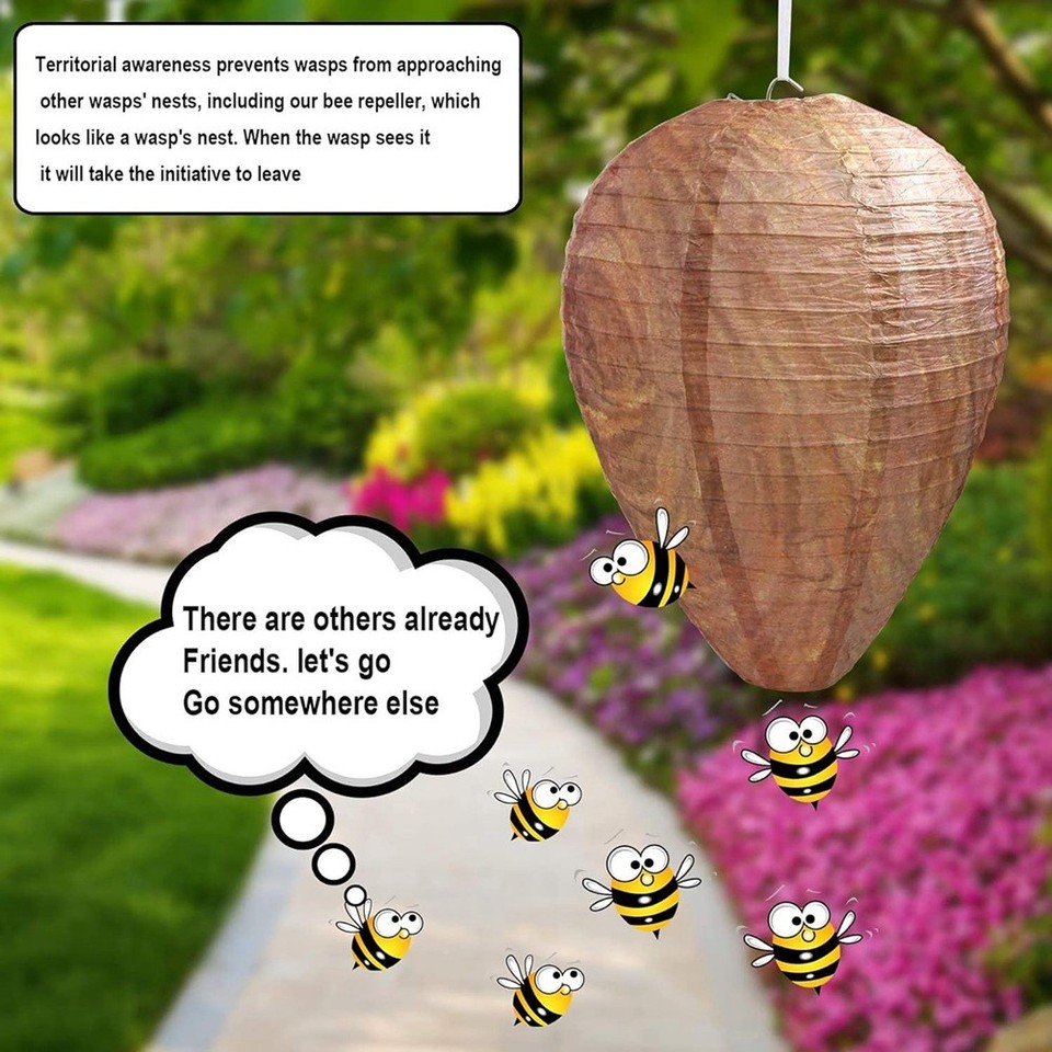 10 Pack Wasp Nest Decoy Hanging Wasp Deterrent Nest Repellent for ...