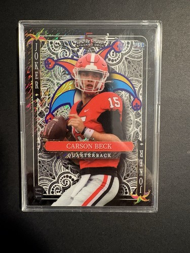 2024 Wild Card 5 Card Draw Carson Beck Joker 1/1 Georgia Bulldogs QB ...