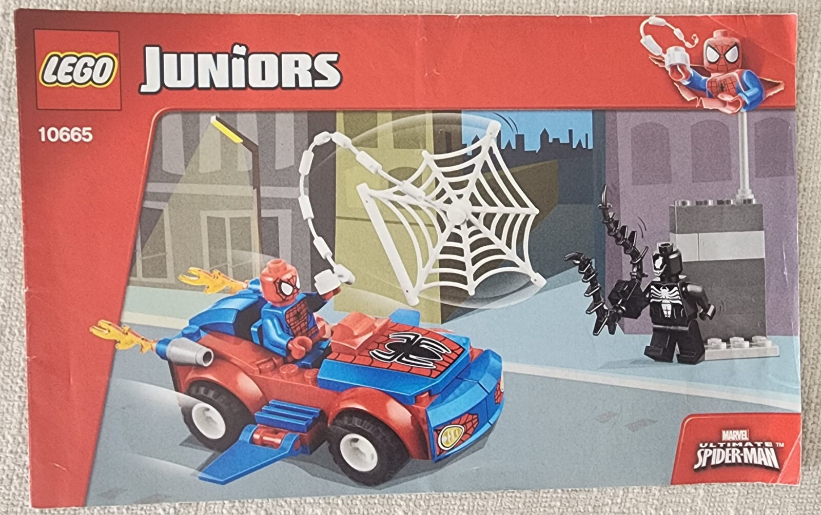 LEGO 10665 Juniors Super Heroes Spider-Man Spider-Car Pursuit Complete ...