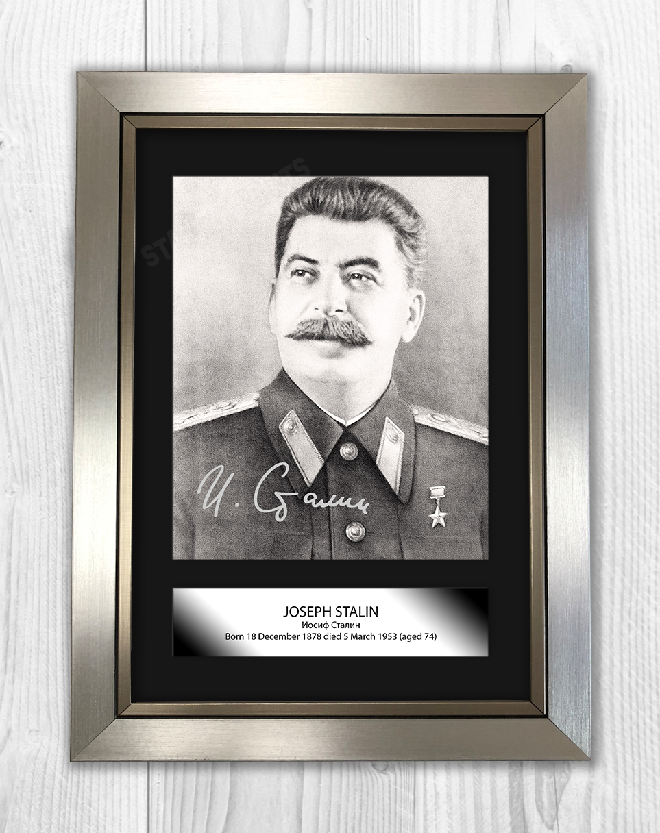 Joseph Stalin 1 A4 reproduction autograph photograph poster choice of ...