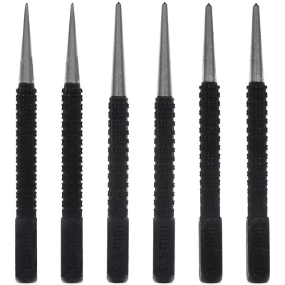 6Pc CENTRE PUNCH SET Steel Drilling Marker Mark Point Scribe Pops Pin ...