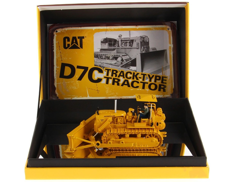 CAT CATERPILLAR D7C TRACK-TYPE TRACTOR W/OPERATOR 1/50 BY DIECAST ...