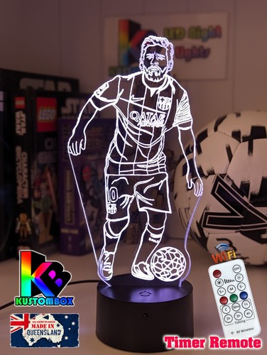 Lionel Messi Soccer Player 3D LED Battery USB Night Light 7 Colour ...
