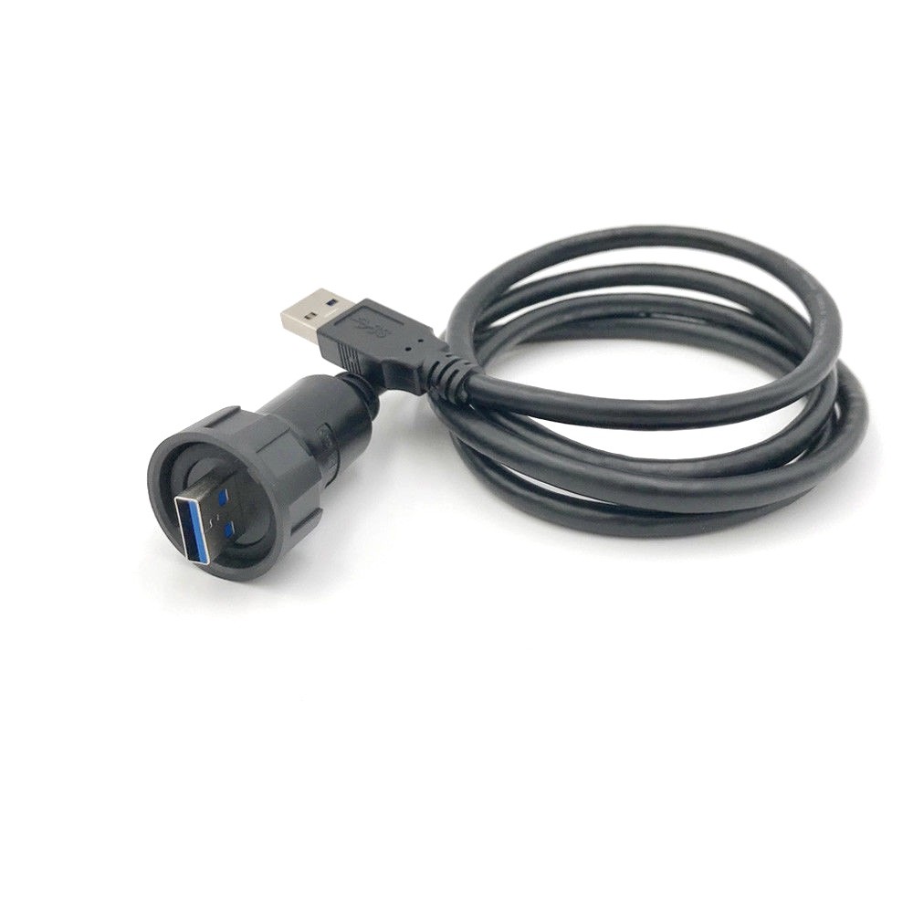 USB 3.0 Type A Connector Male Plug w/40" Cable Waterproof IP67 Data ...